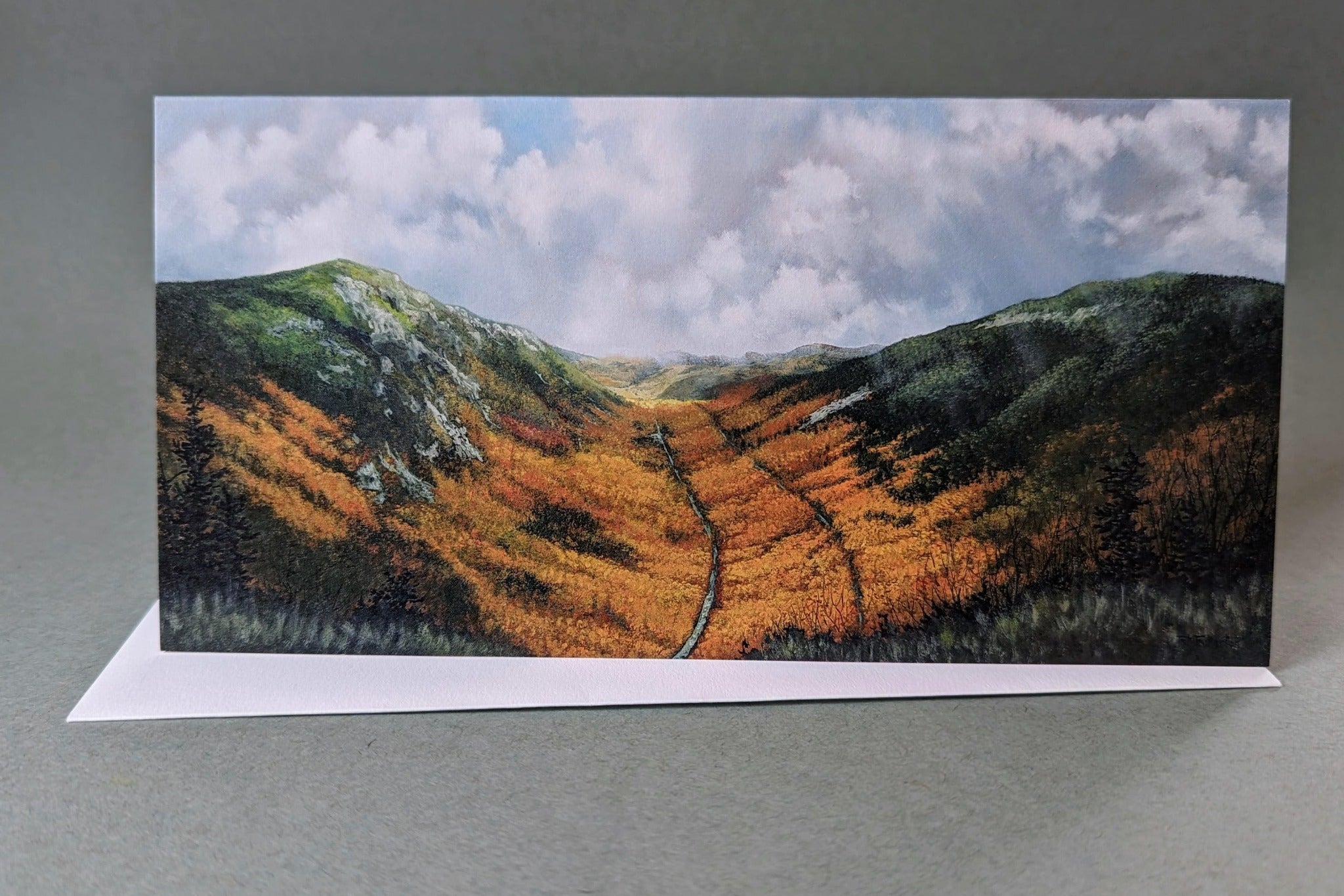 Mount Willard Autumn, panoramic blank greeting card