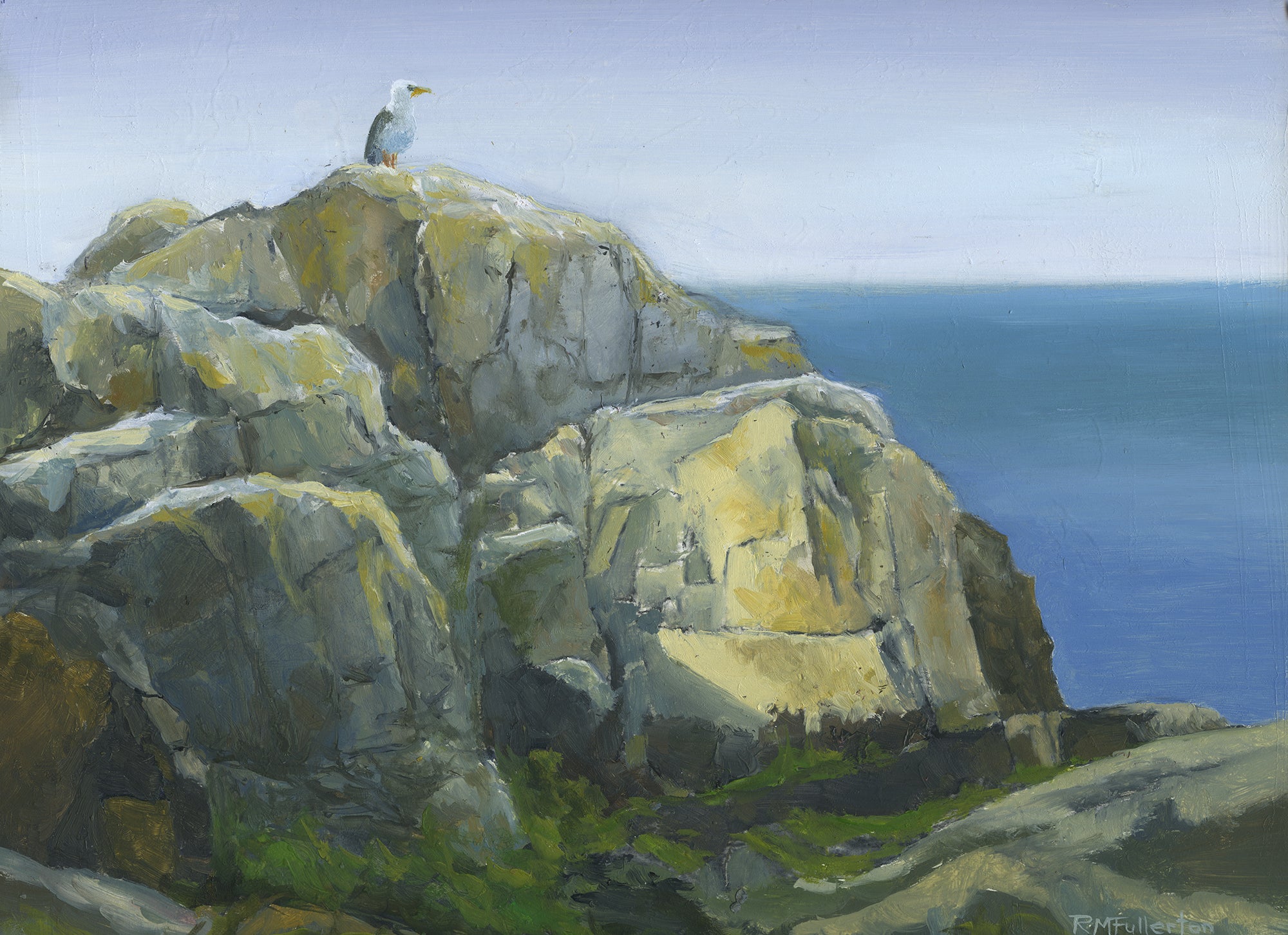 "Rocky Lookout," 9x12 inch oil painting on panel