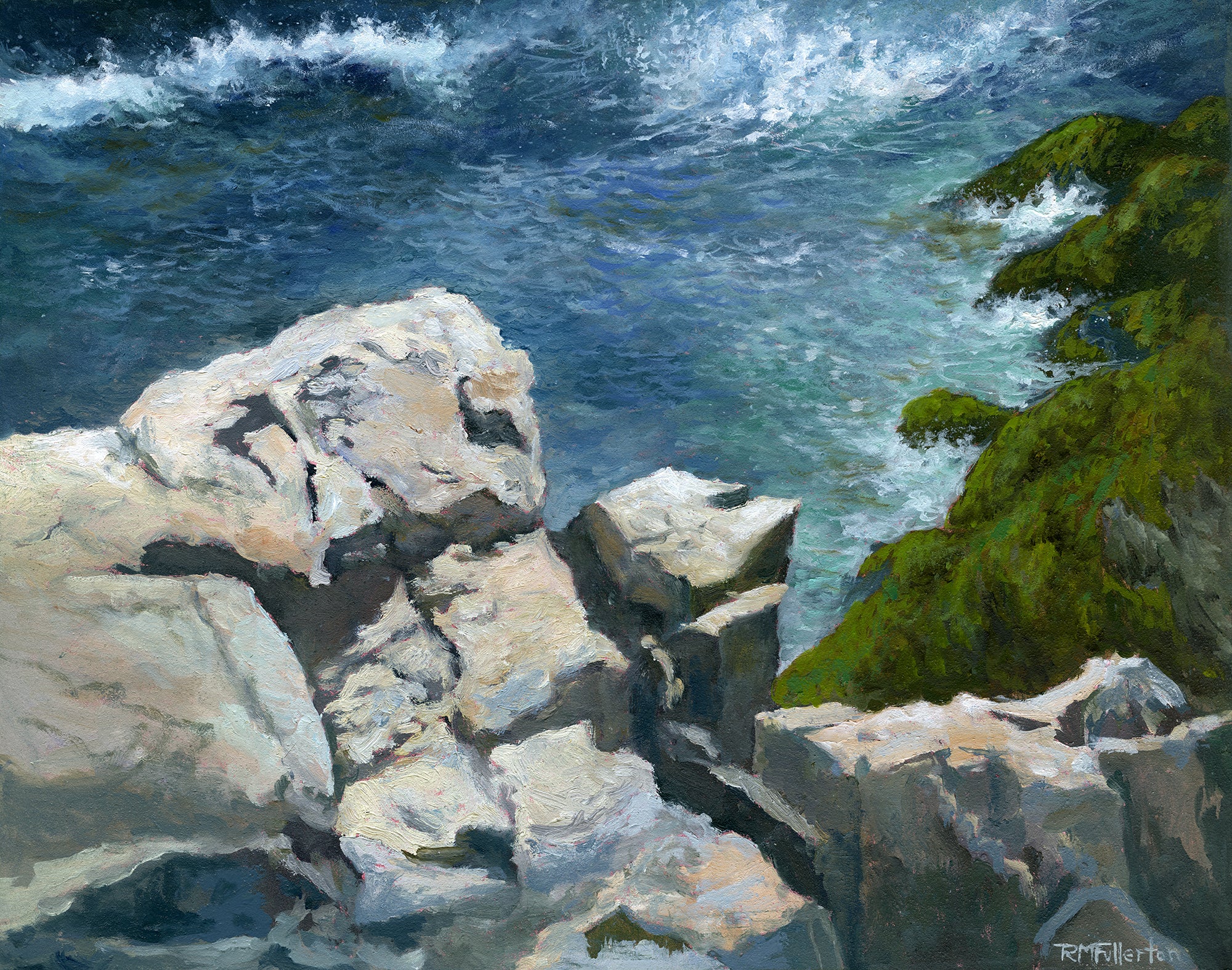 "Scorching Sun, Freezing Sea" 11x14 inch oil painting on panel