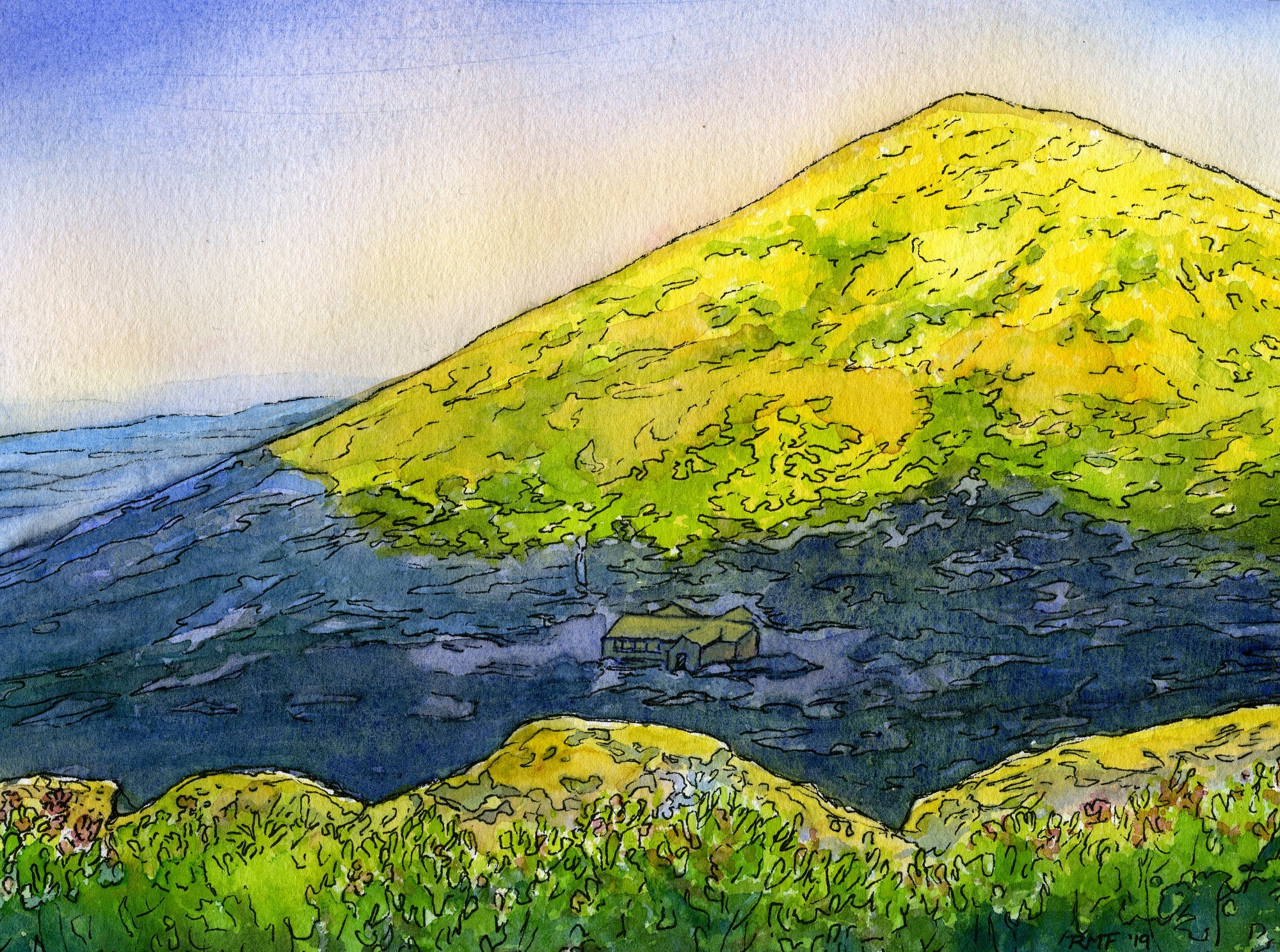 Madison Spring Hut 8x10" fine art print. Appalachian Mountain Club Hut